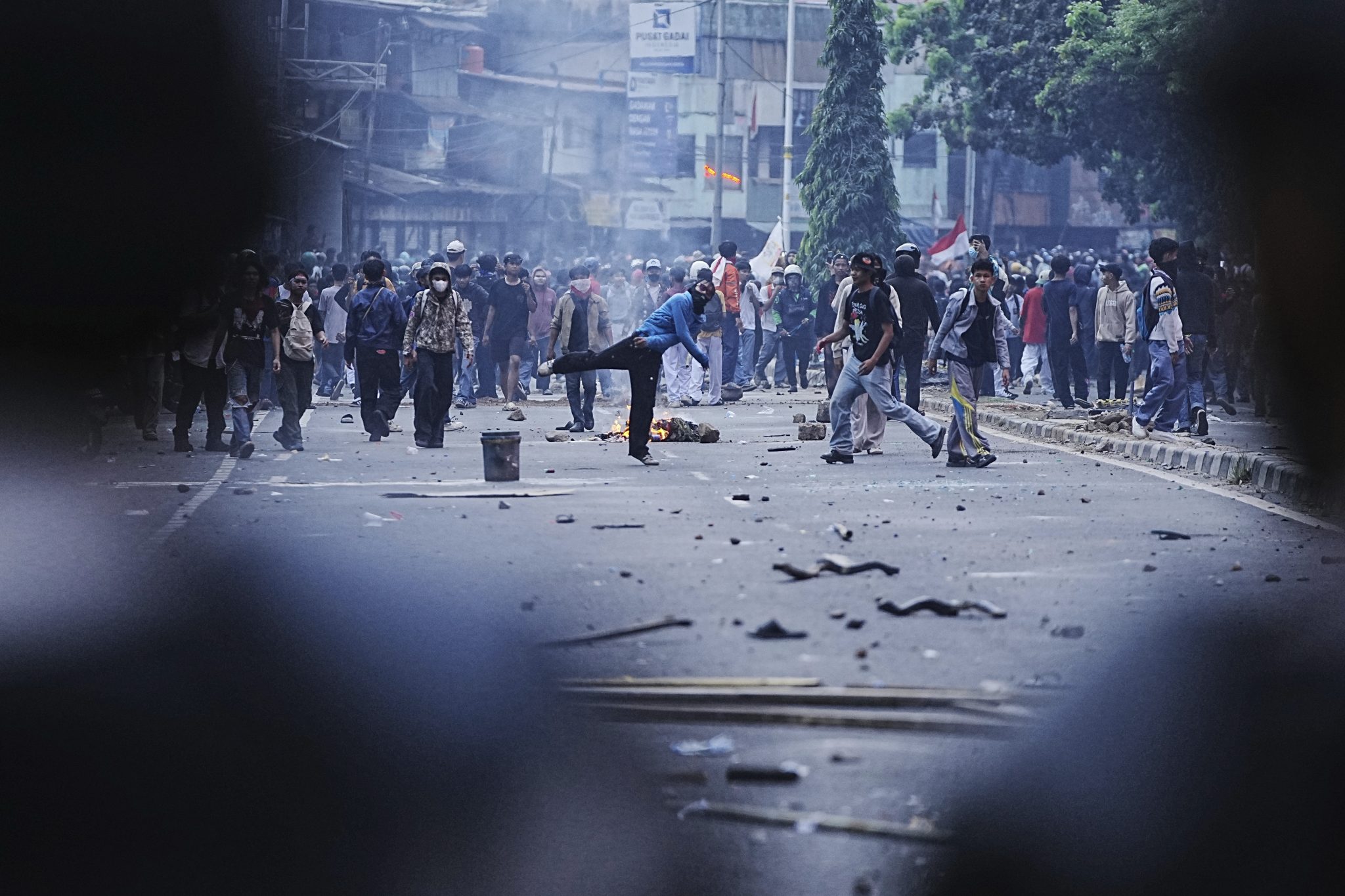 Riot police clash with students protesting lawmakers' allowances in ...