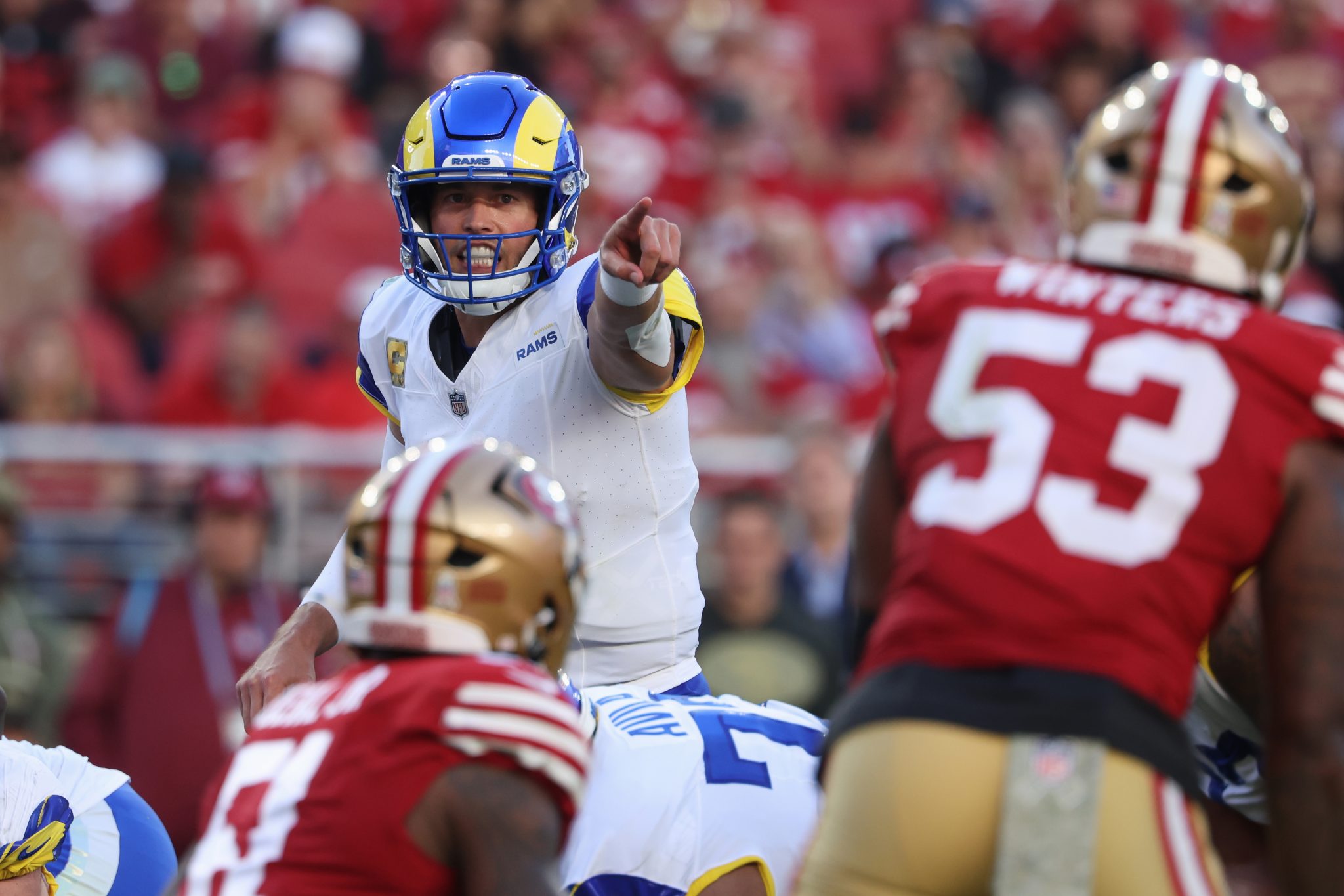 Matthew Stafford throws 4 TDs as Rams beat 49ers 42-26 for their 4th ...